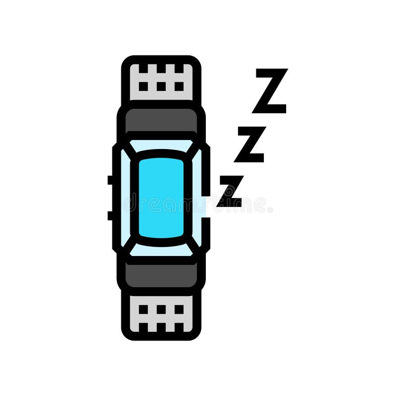 Smart Sleep Tracker Home Color Icon Vector Illustration Stock ...