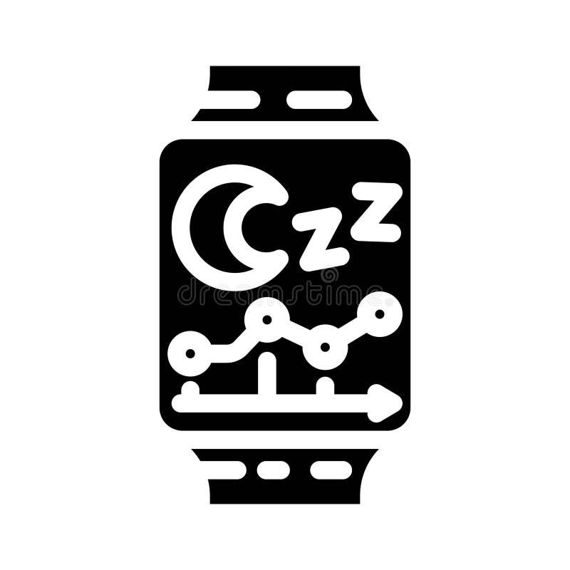 Smart Sleep Tracker Home Glyph Icon Vector Illustration Stock Vector ...