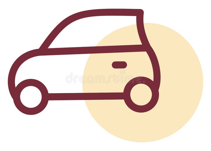 Smart small car, icon stock vector. Illustration of white - 260372752