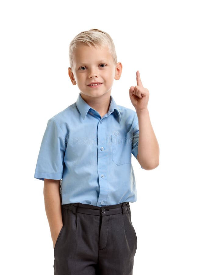 Smart Smiling Boy with Idea Stock Photo - Image of school, intelligent ...