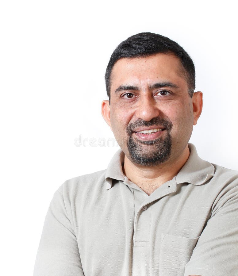 Smart & Smiling Middle Aged Indian Business Man Stock Image - Image of ...