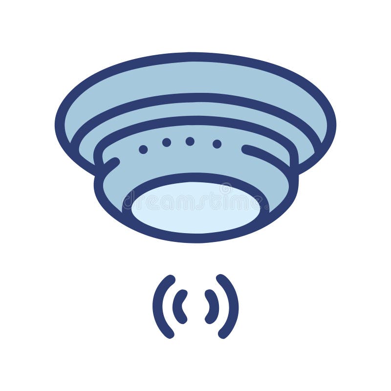 Smart Smoke Detector with Wi Fi Stock Vector - Illustration of digital ...