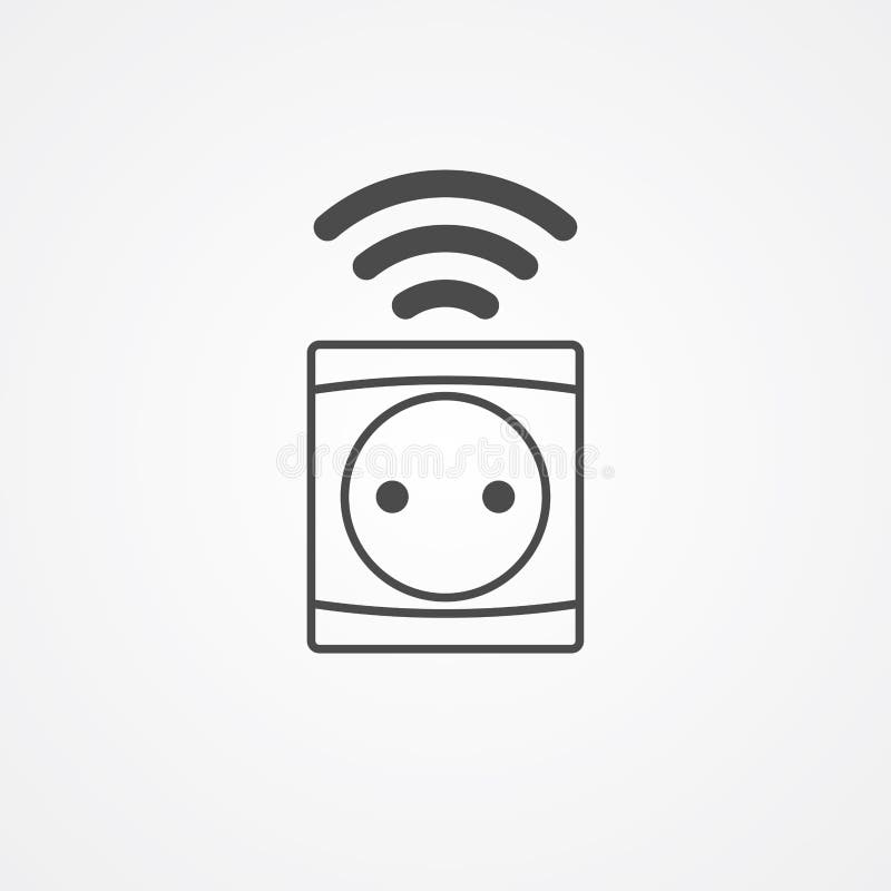 Smart Socket Vector Icon Sign Symbol Stock Vector - Illustration of ...