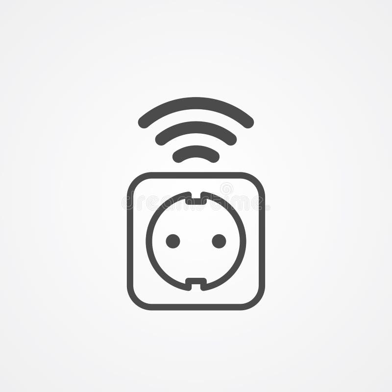 Smart Socket Vector Icon Sign Symbol Stock Vector - Illustration of ...