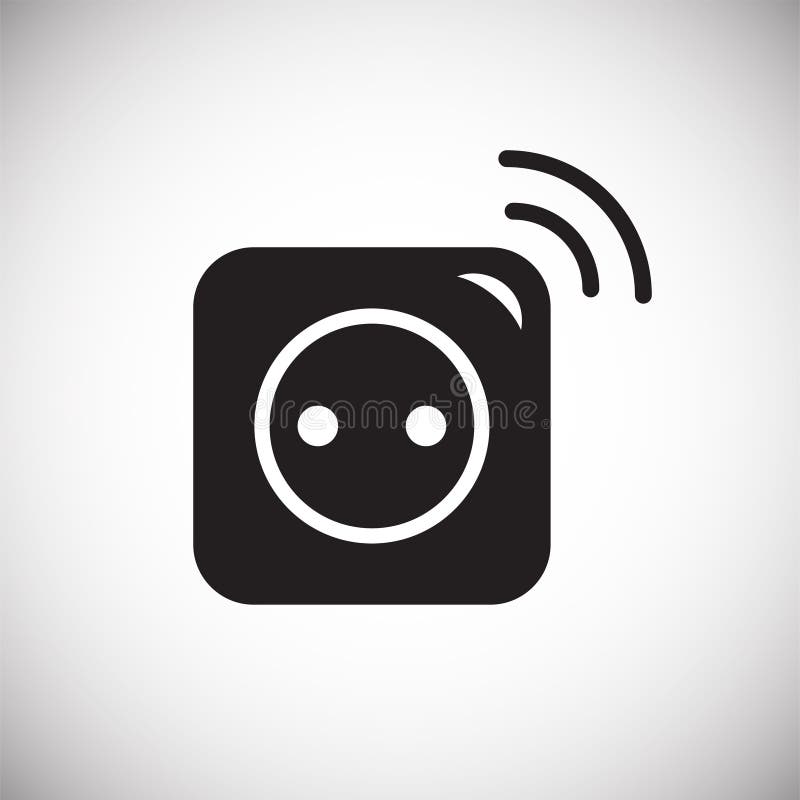 Smart Socket Icon on White Background for Graphic and Web Design ...