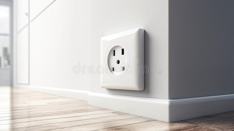 Smart Socket in Modern Room, AI Generated Stock Illustration ...