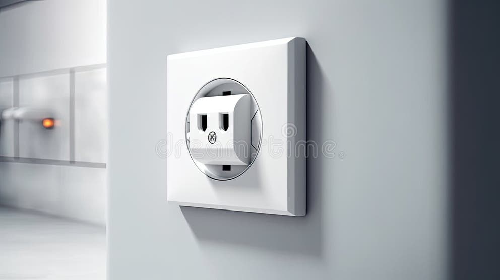 Smart Socket in Modern Room, AI Generated Stock Illustration ...