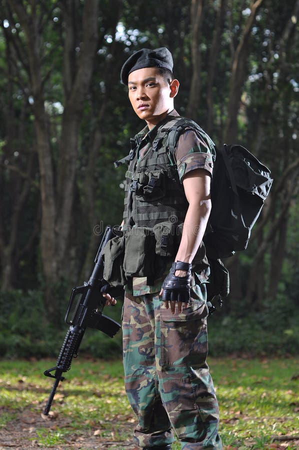 Smart Soldier Defending the Country Stock Photo - Image of serve ...