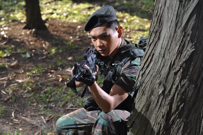 Smart Soldier Defending the Country Stock Image - Image of defense ...