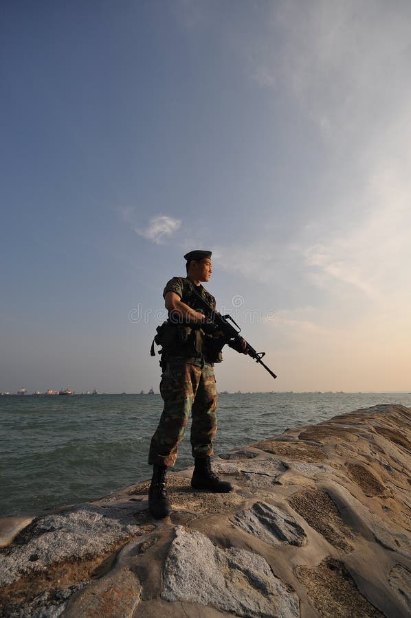 Smart Soldier Defending the Country Stock Image - Image of male, korea ...