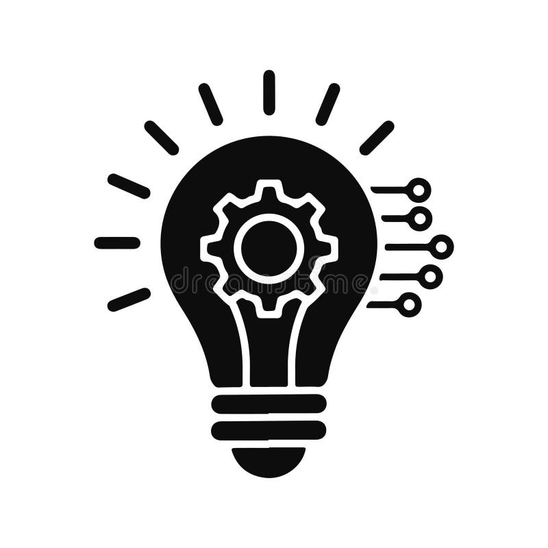 Smart Solution Concept. Digital Innovation Bulb Stock Vector ...