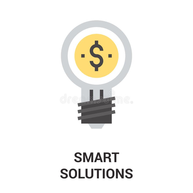 Smart Solution Icon Concept Stock Vector - Illustration of accounting ...