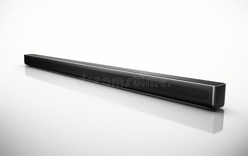 Smart Soundbar on White Background Stock Illustration - Illustration of ...