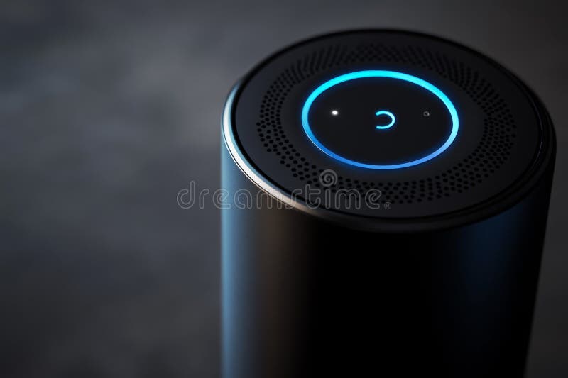 Smart Speaker Commands Turn Off Lights Modern Home Setting Generative ...