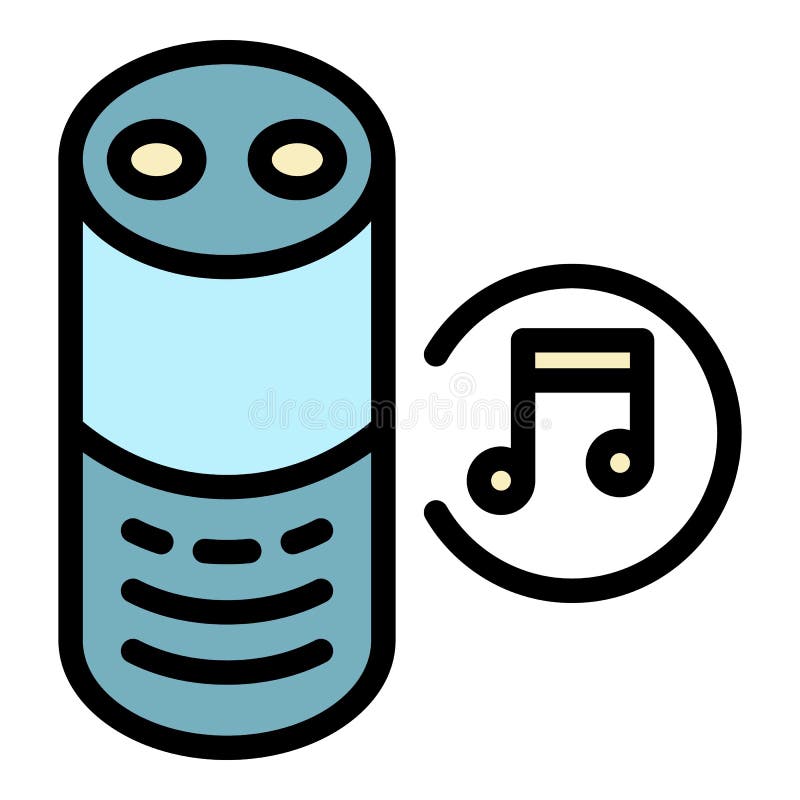 Smart Speaker Music Icon Color Outline Vector Stock Vector ...