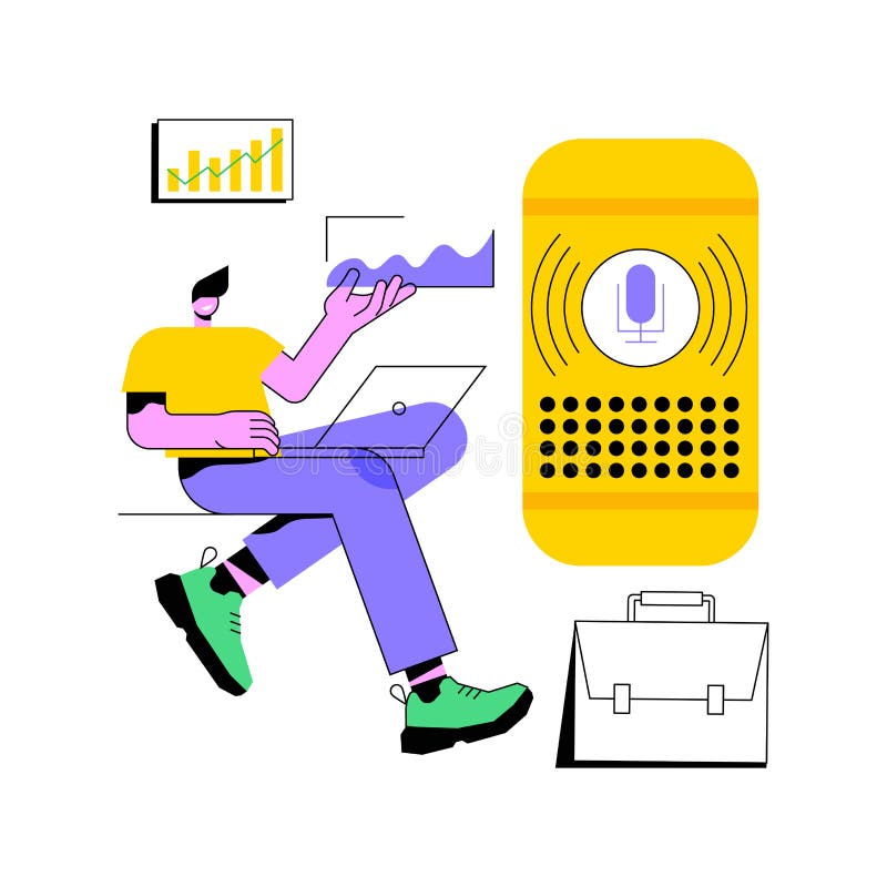 Smart Speaker Office Controller Abstract Concept Vector Illustration ...