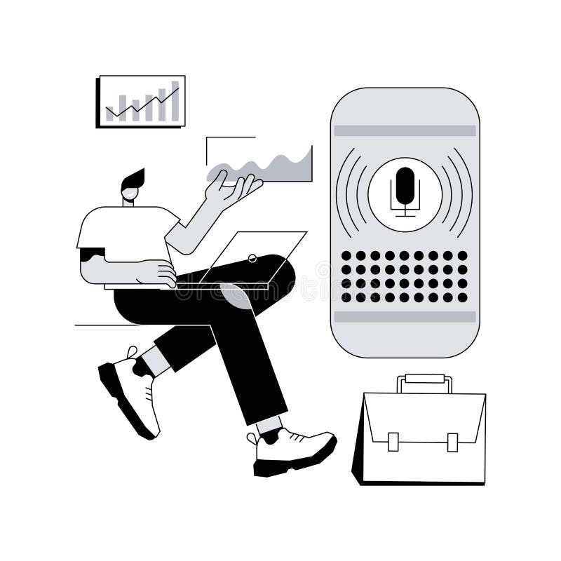 Smart Speaker Office Controller Abstract Concept Vector Illustration ...
