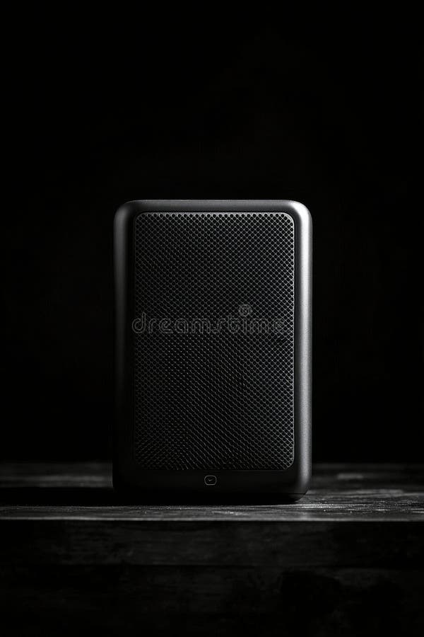 Black Smart Speaker Sleek Design Minimalistic Appearance Stock Photos ...