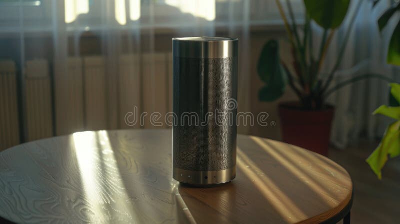 Smart Speaker on Table stock image. Image of connected - 363866757