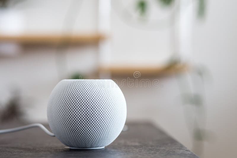 Smart Speaker on Table Desk, Voice Controlled, Device, Smart Home ...