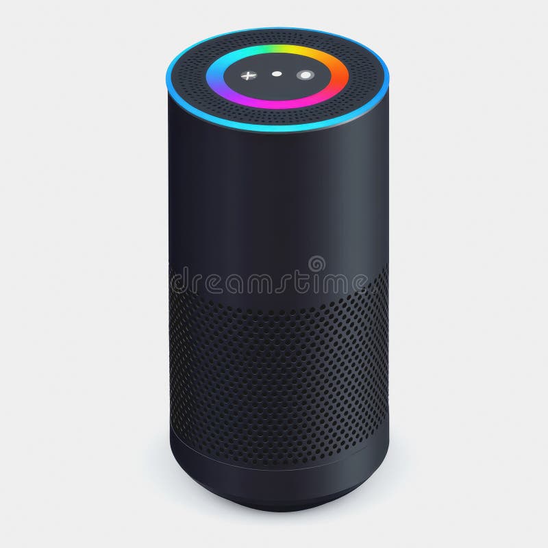 Smart Speaker Technology in Modern Home Setting Showcasing Voice ...