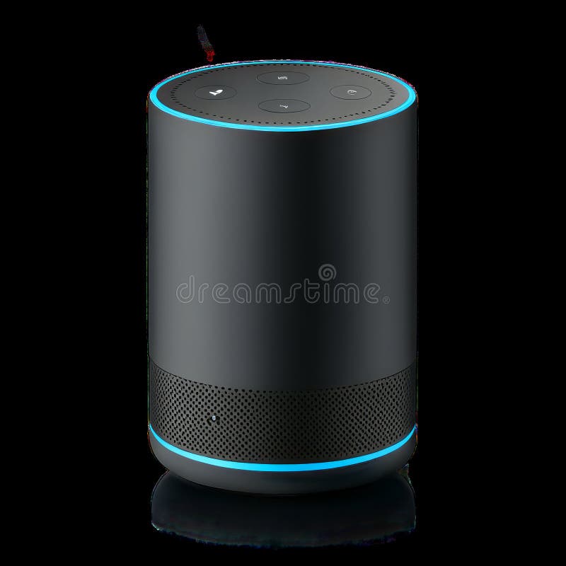 Smart Speaker with Voice Assistant Isolated in Sleek Design Stock Image ...