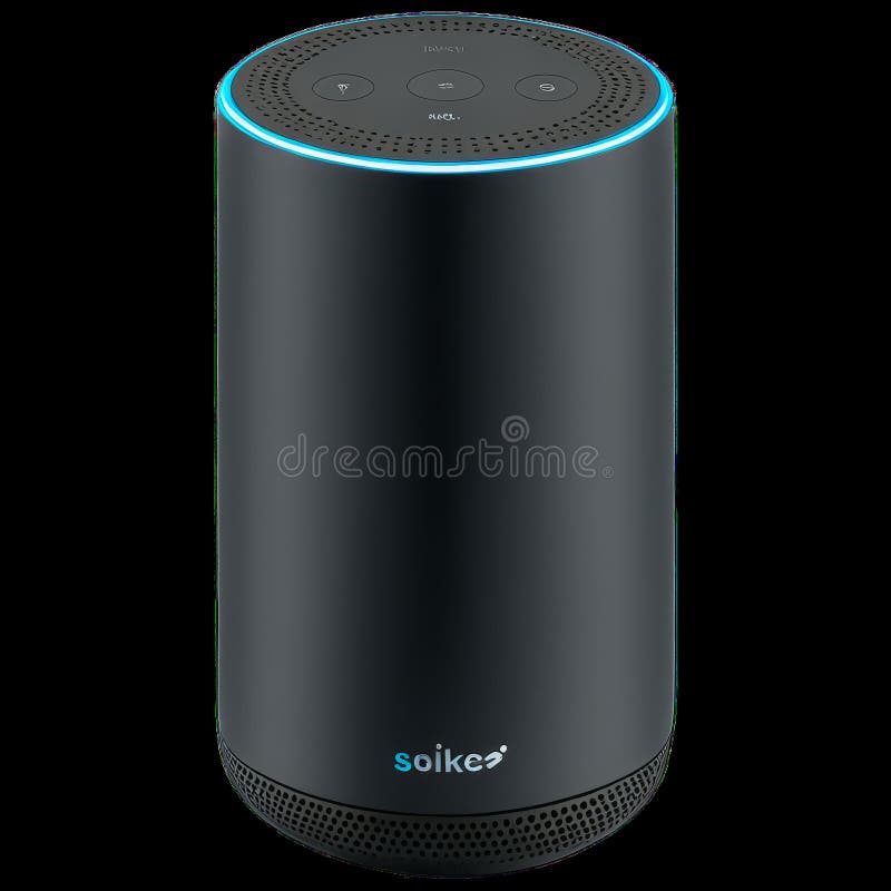 Smart Speaker with Voice Assistant Isolated in Sleek Design Stock Image ...