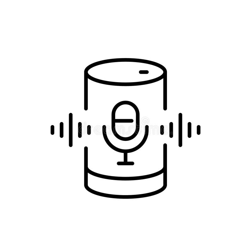 Smart Speaker with Voice Recognition Technology. Pixel Perfect ...