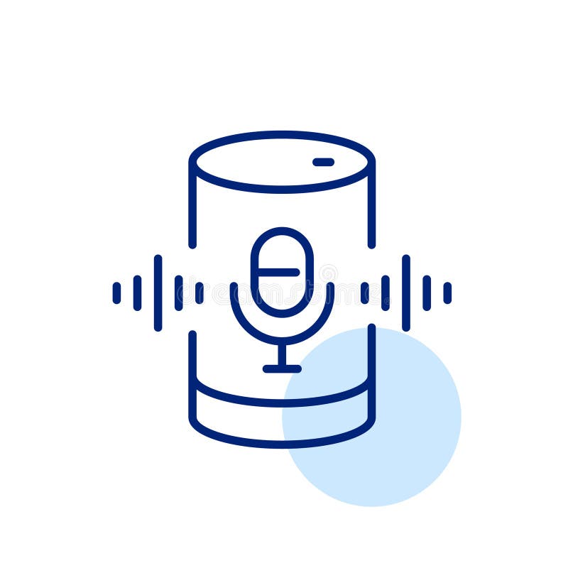 Smart Speaker with Voice Recognition Technology. Pixel Perfect Icon ...