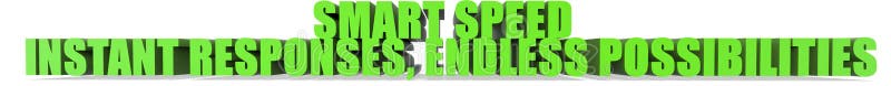 Smart Speed Instant Responses Endless Possibilities, 3d Text Stock ...