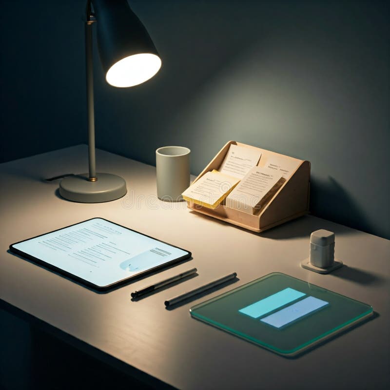 Smart Stationery Setup with Digital and Wireless Features Stock ...