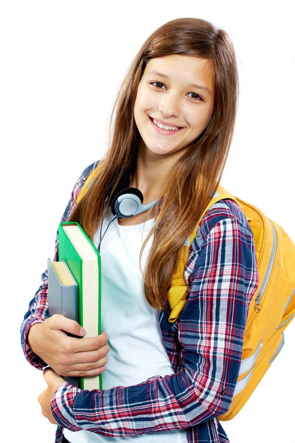 Smart student stock photo. Image of portrait, female - 24309512