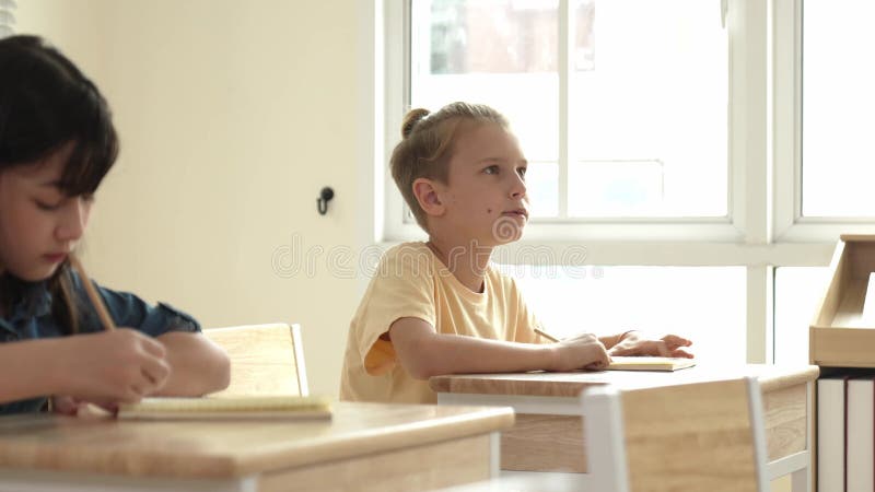 Smart Student Answer Teacher S Question while Sitting at Classroom ...