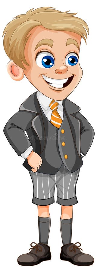 Smart Student Boy Cartoon Character Stock Vector - Illustration of ...