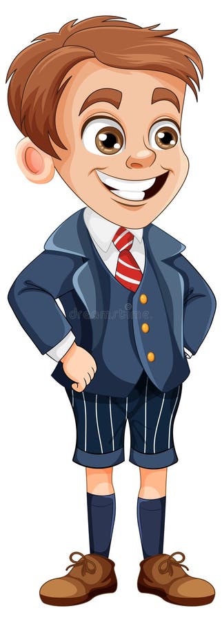 Smart Student Boy Cartoon Character Stock Vector - Illustration of ...