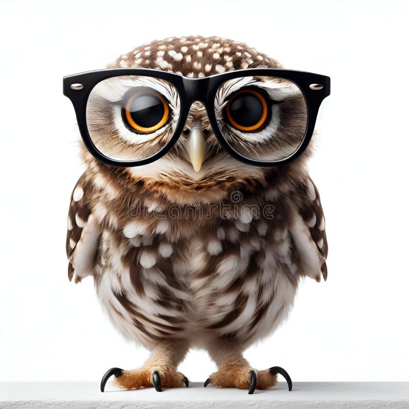 Smart Student Owl: Icon of Diligent Learning Stock Illustration ...