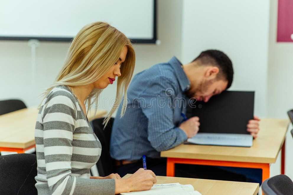 Smart Students Studying and Learning Taking Notes Stock Image - Image ...