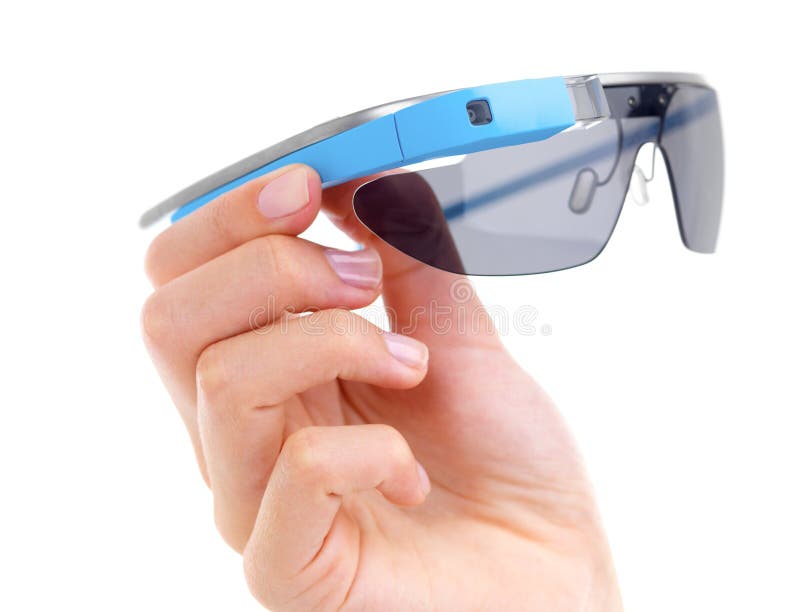 Smart, Sunglasses and Technology with Vision, Future and Internet or ...