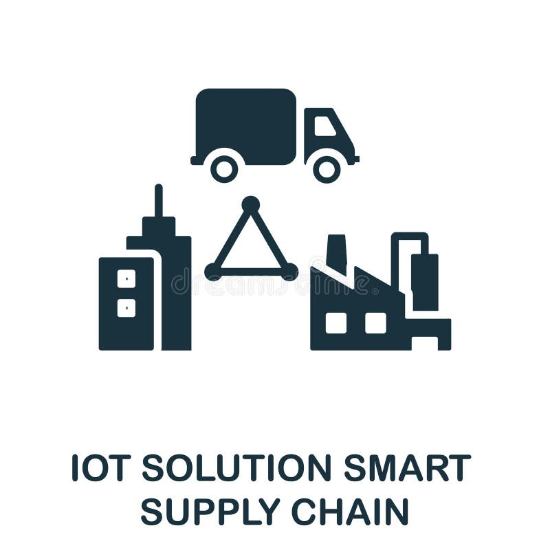 Smart Supply Chain Icon. Monochrome Sign from Iot Solution Collection ...