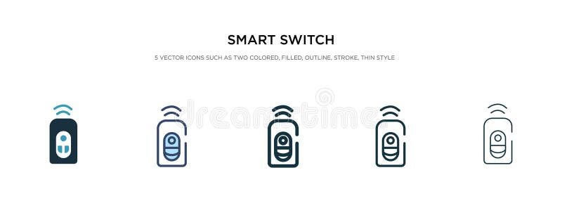 Smart Switch Icon in Different Style Vector Illustration. Two Colored ...