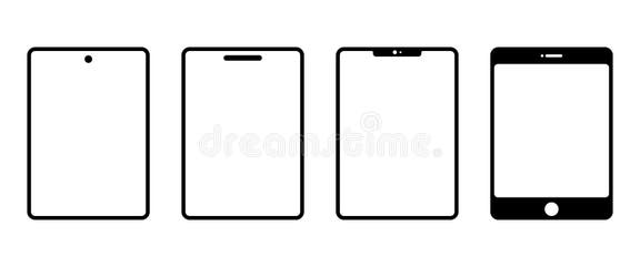 Smart Tablet Icon Set, Elecronoc Devices Vector Symbol, Communication ...