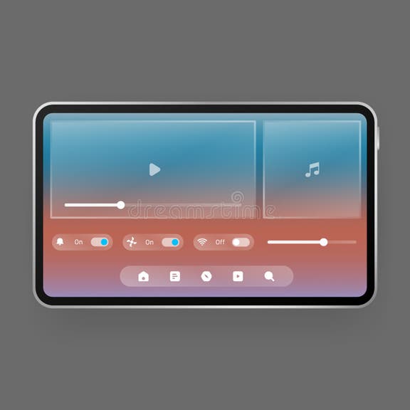 Smart Tablet Interface for Home Automation Control Stock Vector - Illustration of home ...