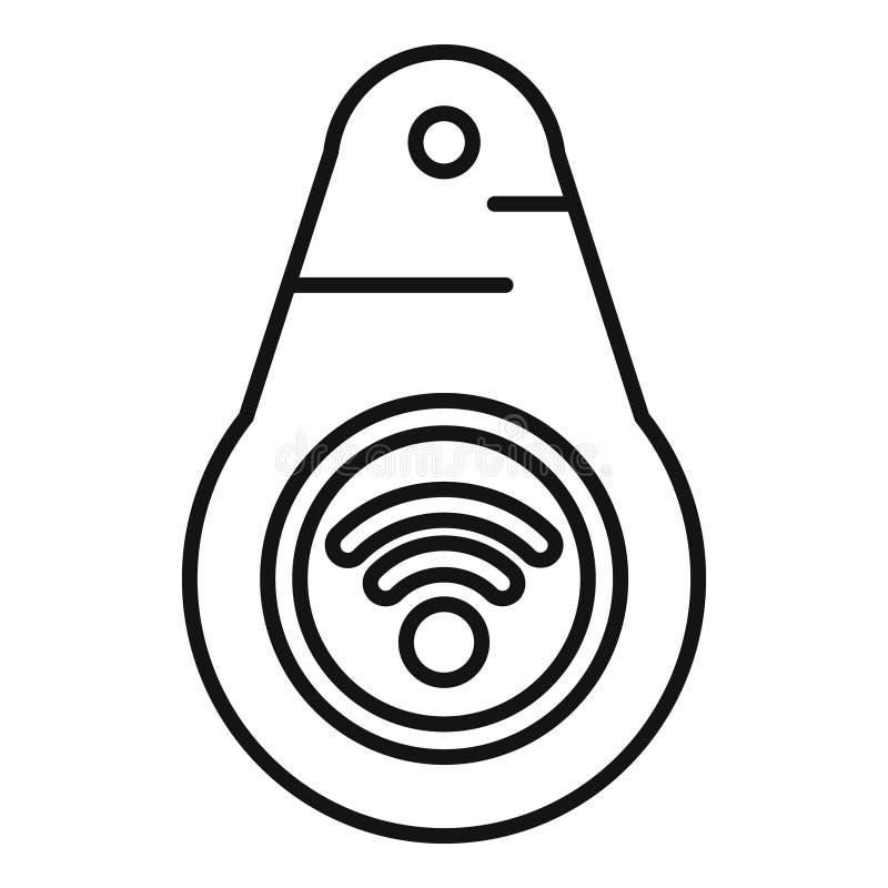 Smart Tag Using Wifi for Remote Control and Tracking Stock Illustration ...