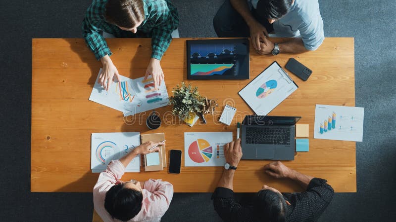 Smart Team Attend Meeting while Prepare Working and Analyzing Data ...