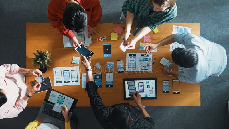 Smart Team Working Together while Brainstorm about Ux Ui Design ...