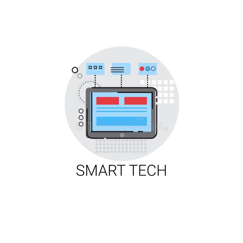 Smart Tech Devices Digital Technology Icon Stock Vector - Illustration ...
