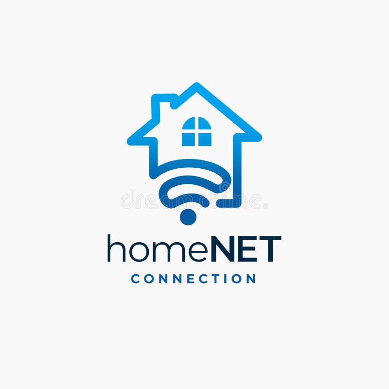 Smart Tech Home Net Service , Signal House Logo Vector Icon Stock ...