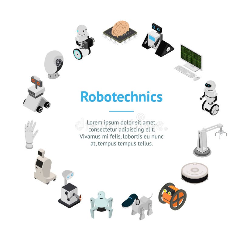 Smart Technologies Devices Banner Card Circle. Vector Stock Vector ...