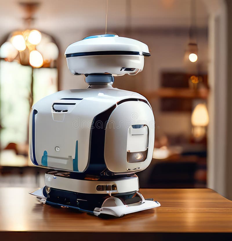 Smart Technologies. Robot in Warehouse Interior Stock Image - Image of ...