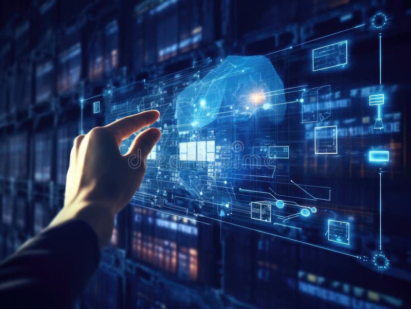 Smart Technology Concept, Supply Chain Logistics Technology As a Guide ...